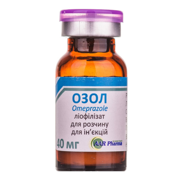 ОZOL lyophilisate injection solution 40 mg omeprazole Digestive system ...