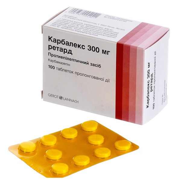 Carbalex retard 100 tablets 300mg Carbamazepine Карбалекс ретард ...