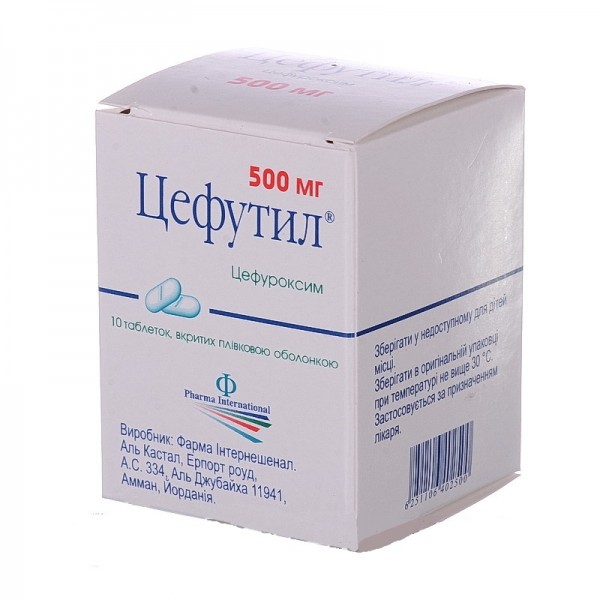 Cefutil 10 tabl 500 mg & 250 mg CEFUROXIMUM Цефутил - Ears diseases ...