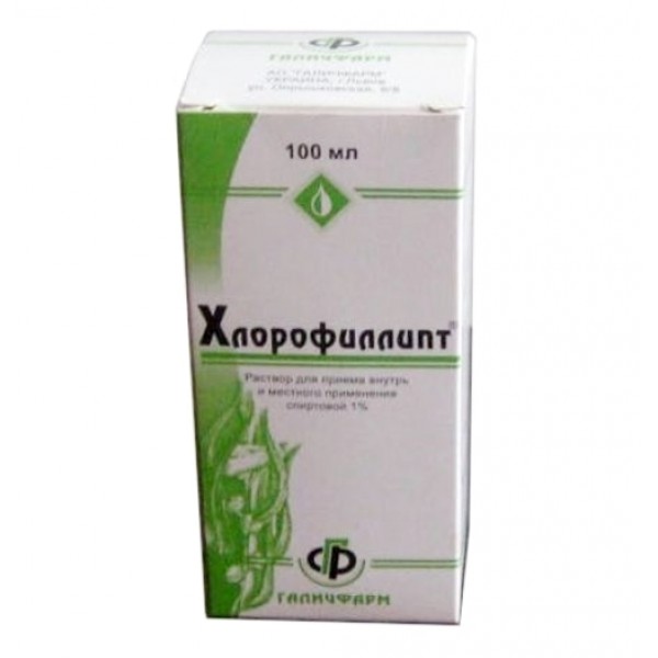 Chlorophyllipt alcohol solution 1% 100ml Antiseptic Хлорофиллипт ...