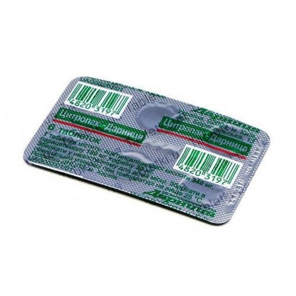 Citropac 6 tablets Citropacum Darnitsa Цитропак Pain relief - Medicaments