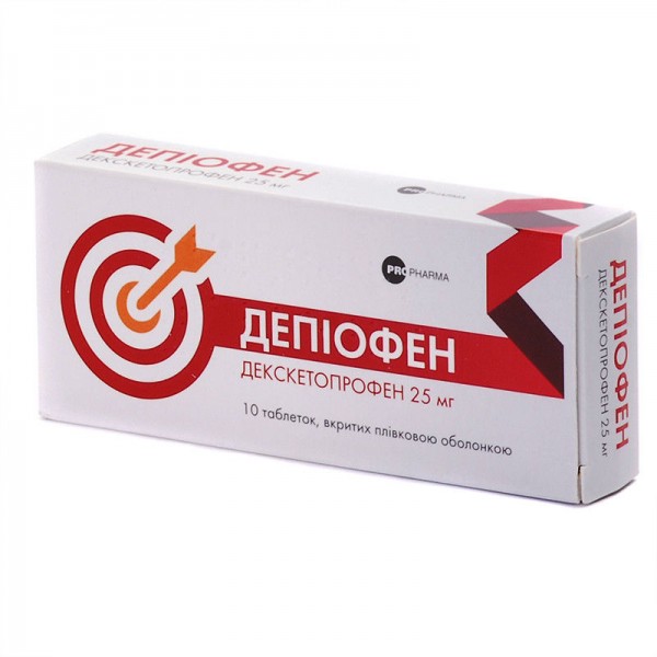 DEPIOFEN 10 tabl 25mg DEXKETOPROFENUM Депиофен - Musculoskeletal system ...