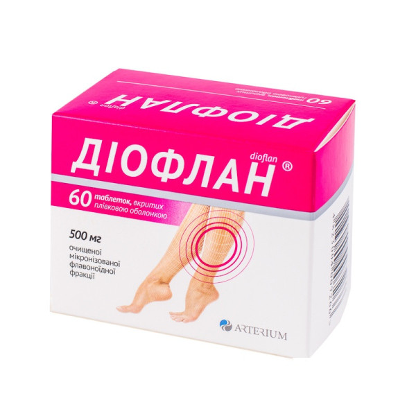 Dioflan 60 tablets 500mg Diosmin Hesperidin Диофлан - Venous disorders ...