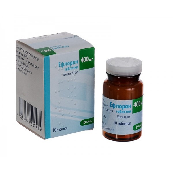 EFLORAN 10 tablets 400 mg METRONIDAZOLUM Эфлоран - Medicaments