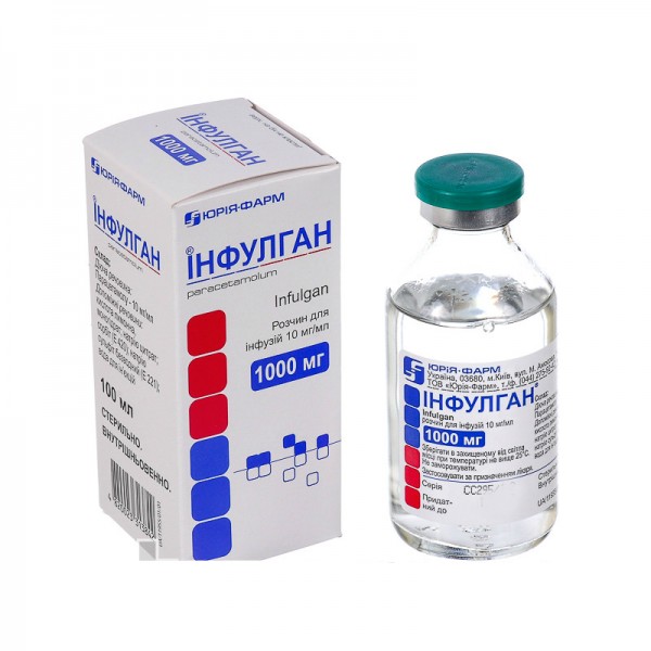 Infulgan injection solution 100ml bottle 1000mg Paracetamol Инфулган ...