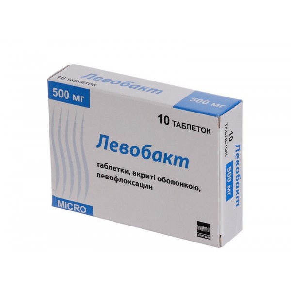 Levobact 10 tablets 500 mg LEVOFLOXACINUM Левобакт - Medicaments