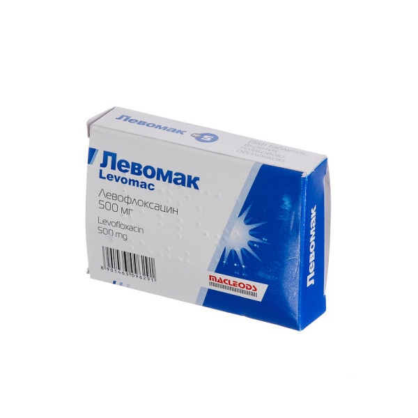 Levomac 5 tabl 500 mg LEVOFLOXACINUM Левомак - Cough treatment ...