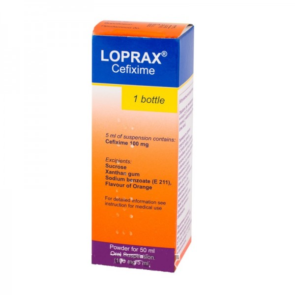 Loprax powder oral susp 100 mg/5 ml 50ml &100ml CEFIXIMUM Лопракс ...