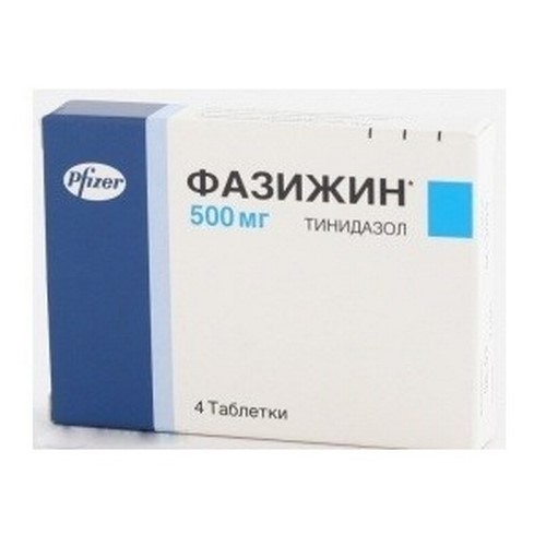 Fasigyn 4 tablets 500mg Tinidazole Фазижин - Anti- Infectious - Medicaments