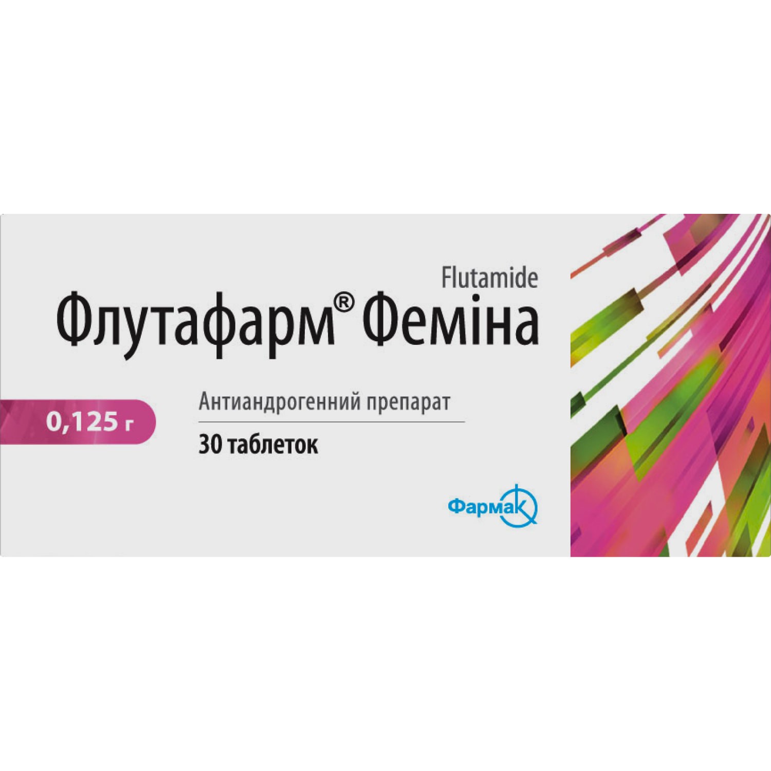 Flutafarm Femina (Flutamide) 125mg 30 tablets Флутафарм Фемина ...