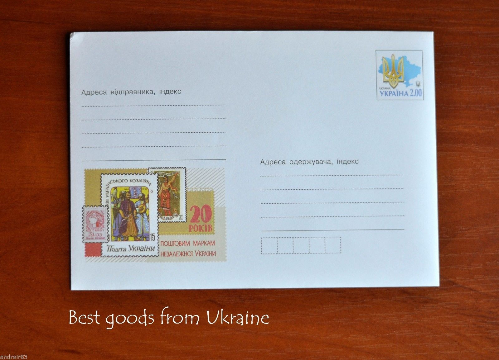 20 Anniversary Independent Ukraine Envelope Postage stamps 2012 - Stamps & Envelopes