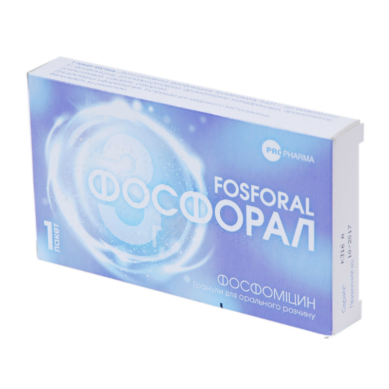 Fosforal granules oral solut 1 pack FOSFOMYCINUM Фосфорал - Medicaments