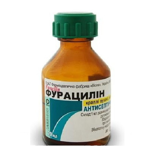 Furacilin Nitrofural ear drops 0,066% 20ml Фурацилин - Antiseptics ...