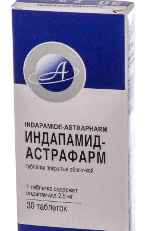 Indapamide Astrapharm 30 tablets 2,5mg Indapamidum Индапамид-Астрафарм ...