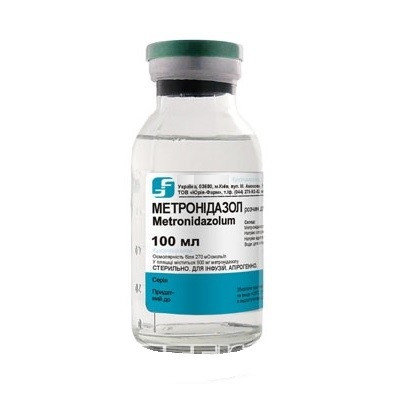 Metronidazole injection solution 0,5 % 100 ml Metronidazolum ...