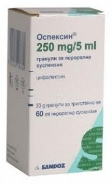 OSPEXIN granules susp 250mg/5ml 60 ml CEFALEXINUM Оспексин