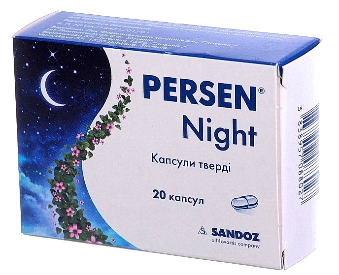 Persen Night 20 capsules Valeriana Valerian extract - Sleeping draught ...