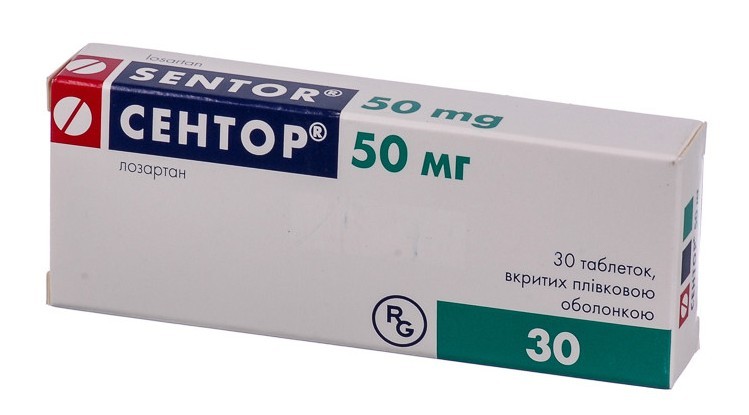 Sentor 30 tablets 50mg Losartan Сентор Hypertension - Medicaments