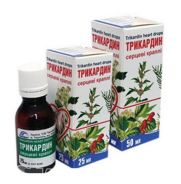 Tricardin 25ml & 50ml drops for heart treatment Трикардин