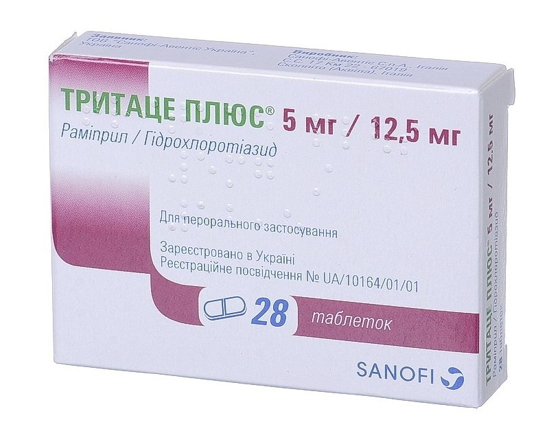 Tritace Plus 28 tablets 5mg & 10mg Ramipril / 12,5mg ...